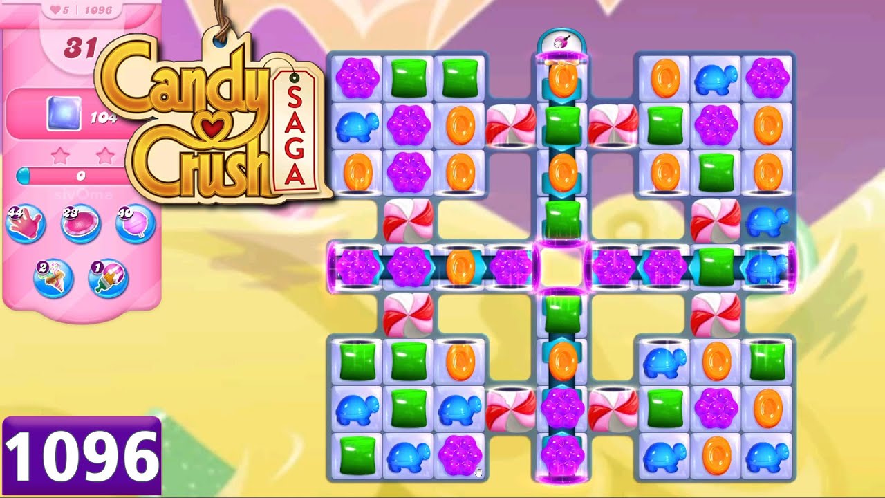 Candy Crush Saga Level-1096 [NO BOOSTER] FULL HD Game Play - YouTube