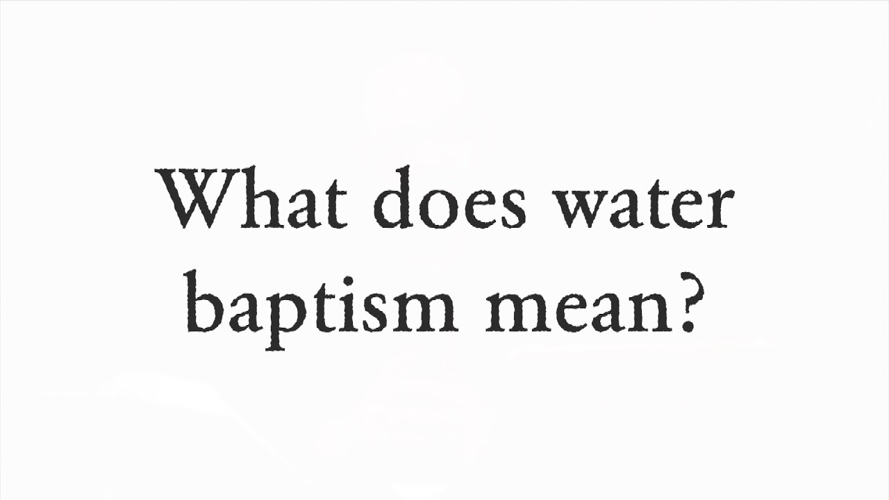 What Does Water Baptism Mean Faith Foundations With Dr Todd Baker what-does-water-baptism-mean-faith-foundations-with-dr-todd-baker