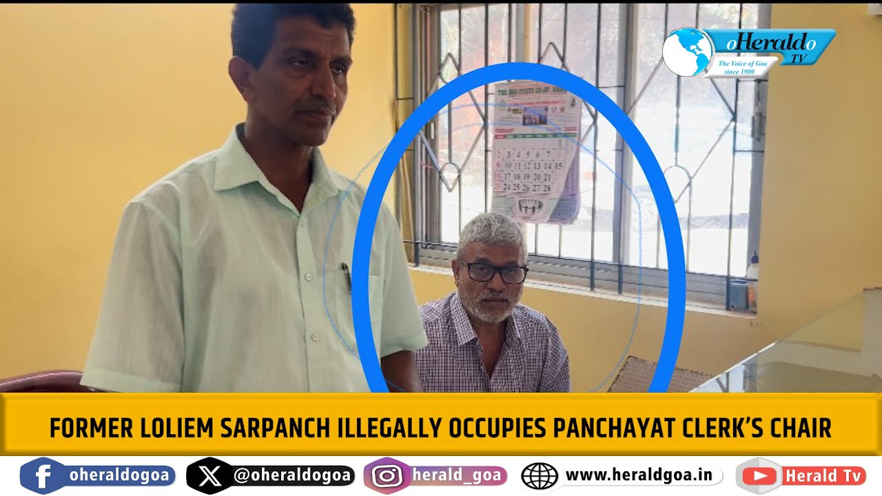 Former Loliem Sarpanch illegally occupies Panchayat Clerk’s chair - YouTube