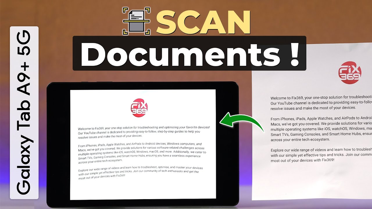 Samsung Galaxy Tab A9: How to Scan Documents! [Easily] - YouTube