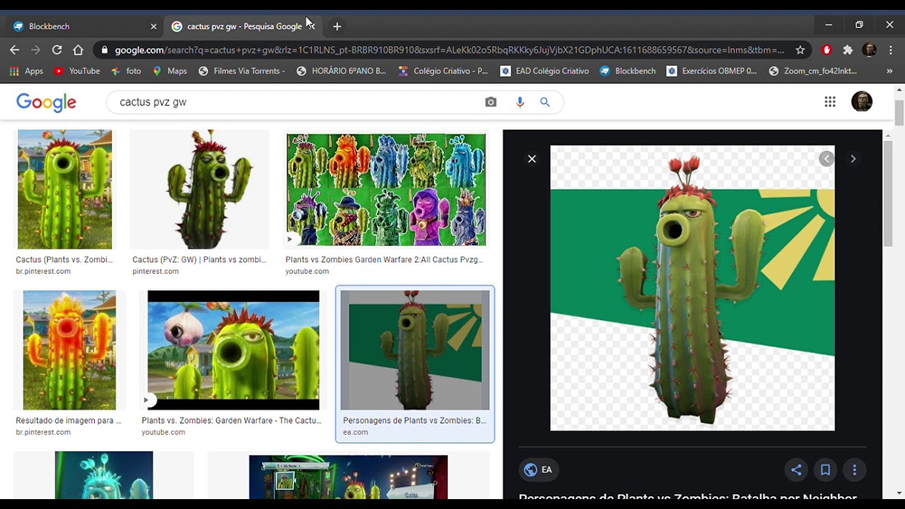 Blockbench: como modelar o cactus do plants vs zombies garden warfare ...