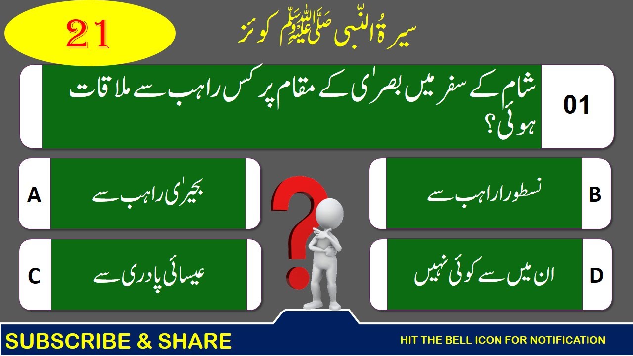 Seerat-Un-Nabi ﷺ Quiz (Part-21) (Questions From 63 To 65) سیرۃُ النّبی ...