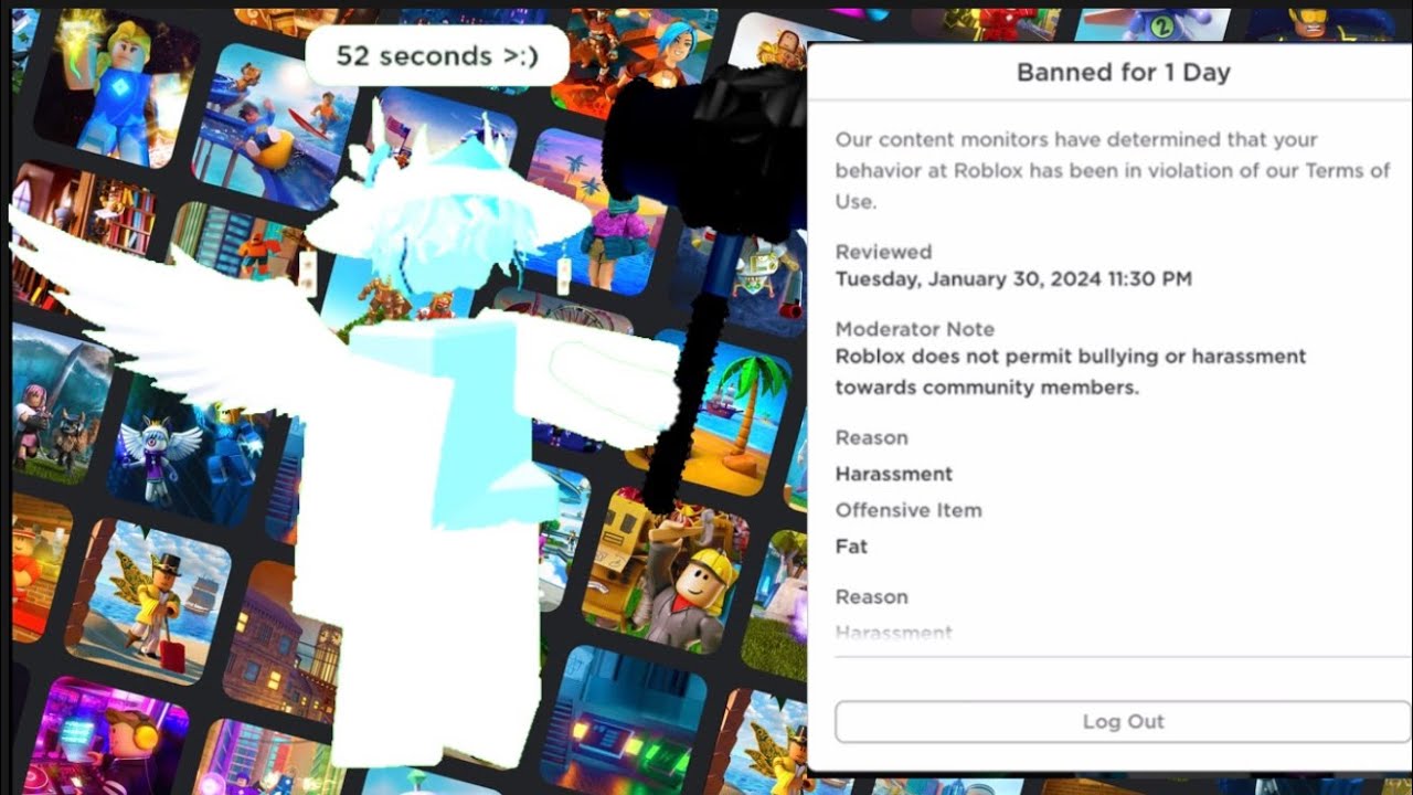 Roblox ban speedrun (50 seconds) - YouTube