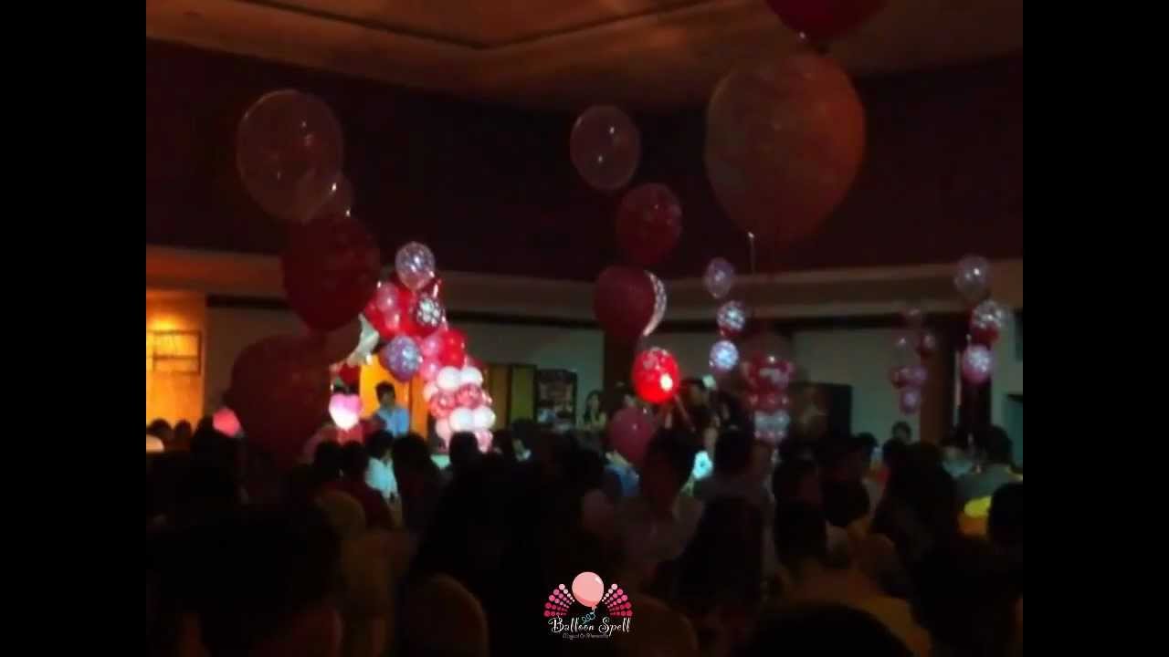 Balloon Explosion effect for Walkway Wedding - Balloon Spell - YouTube