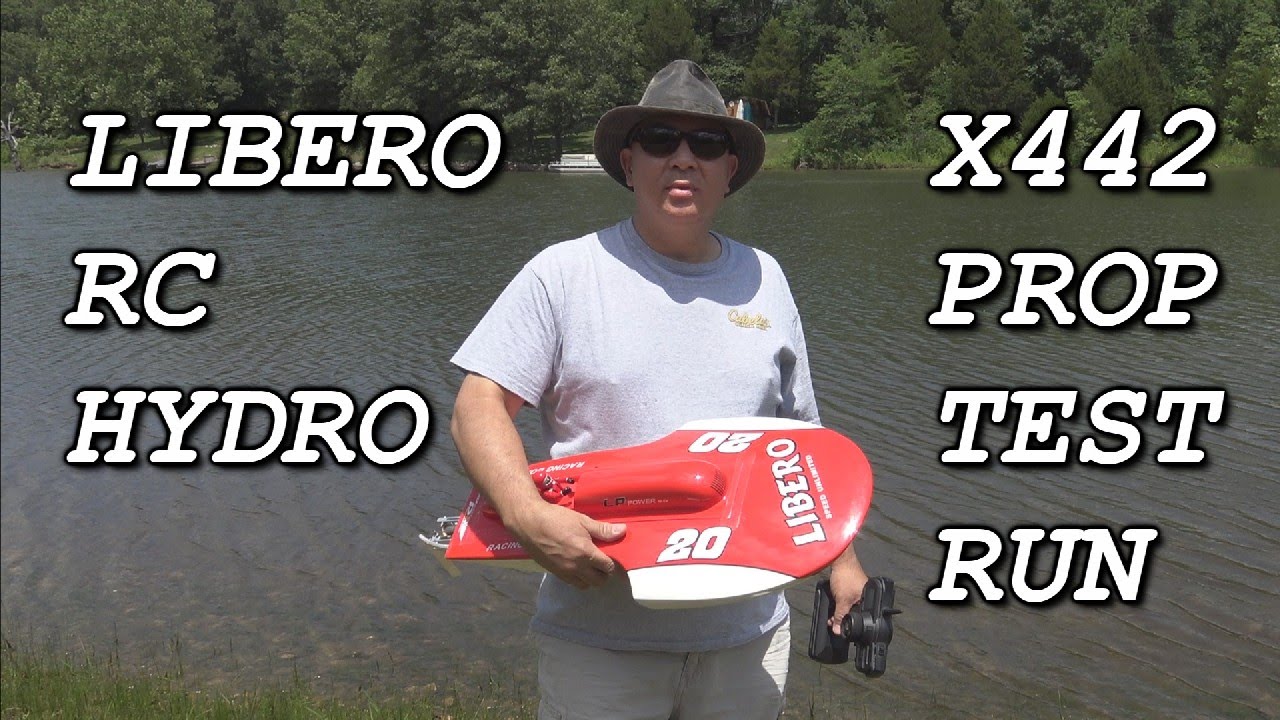 Libero RC Hydro X442 Prop test run - YouTube