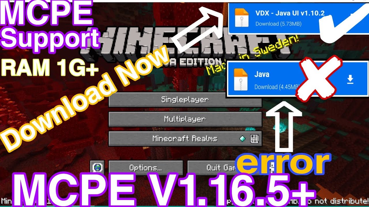 Install Java on Minecraft PE V 1.16.201// [MCPE] and Java UI Rv 1.2 New ...