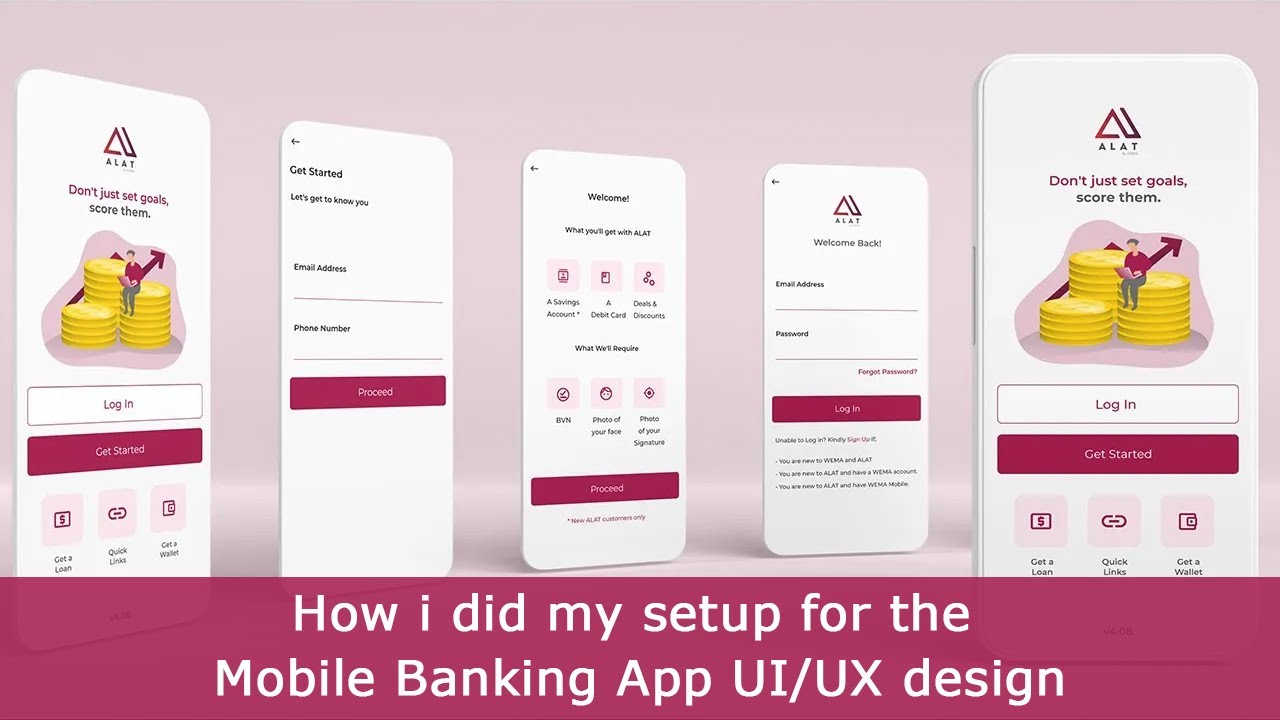 How i did my setup for the Mobile Banking App UI/UX design - YouTube