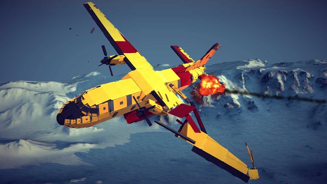 Realistic Airplanes Shot Down by Guided Missiles #10 | Besiege - YouTube