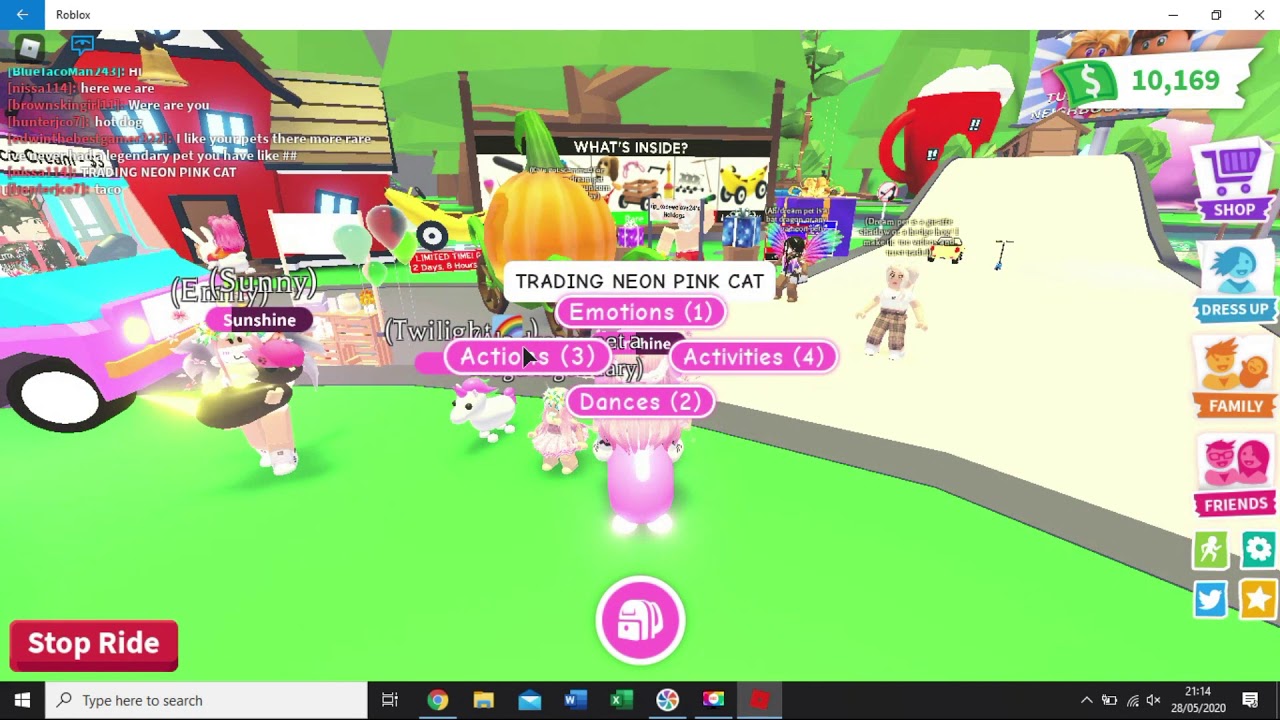 Adopt Me Trading Neon Pink Cat - YouTube