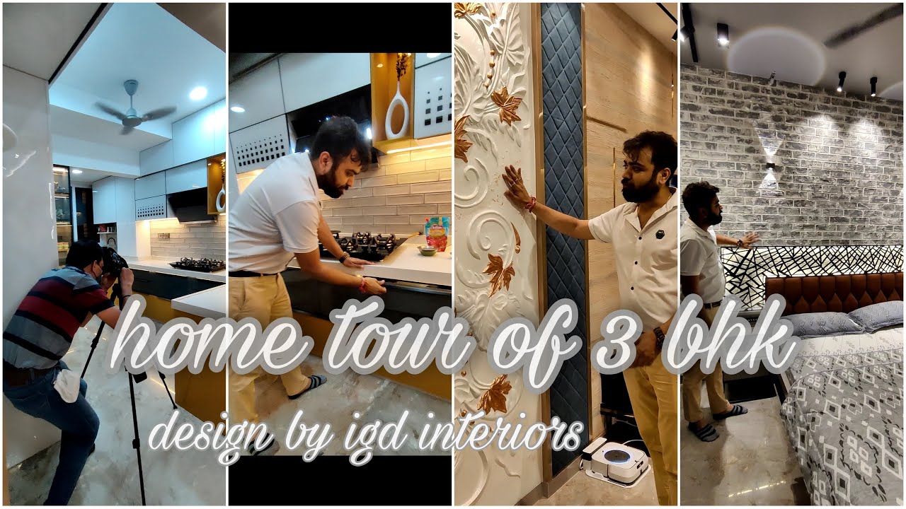 HOME TOUR OF 3BHK FLAT | DESIGN BY IGD INTERIORS | PART 1 - YouTube