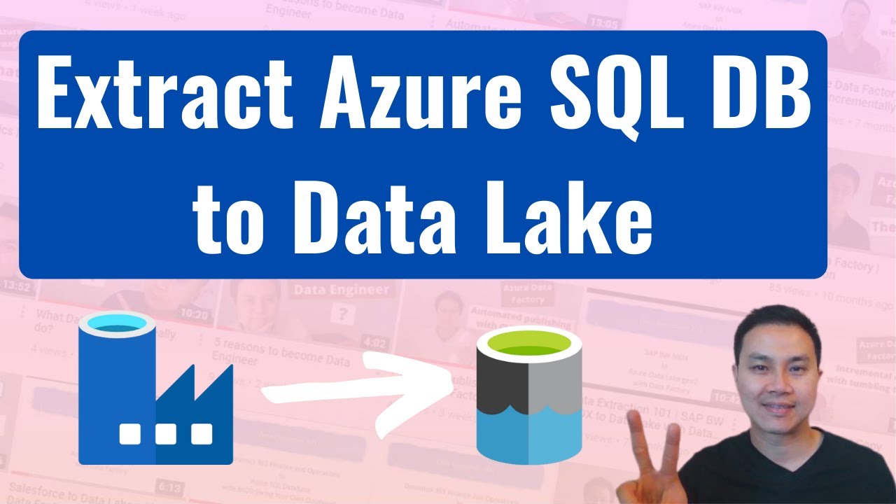 How To Extract Sql Database To Azure Data Lake Gen 2 With Data Factory Youtube