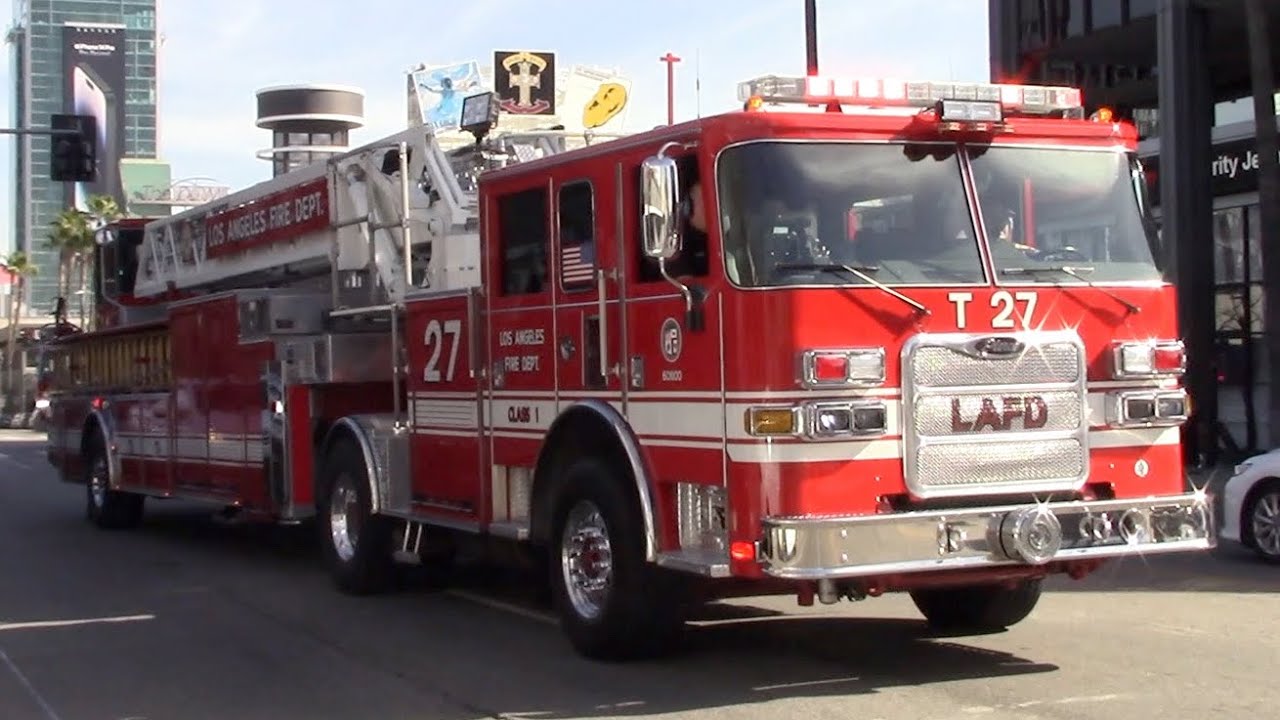Los Angeles Fire Department Light Force 27 Responding 2-4-23 - YouTube