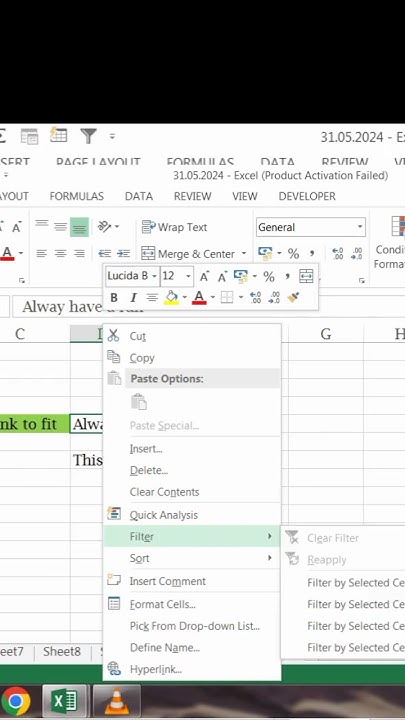 Shrink to fit how to use shrink to fit in excel #shrinktofit #exceltips - YouTube