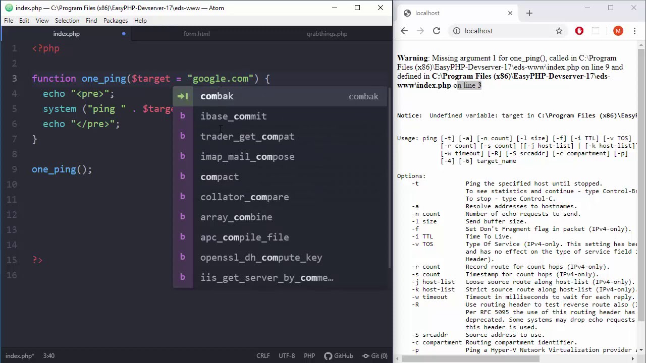 PHP Tutorial - 25 - Default Arguments - YouTube