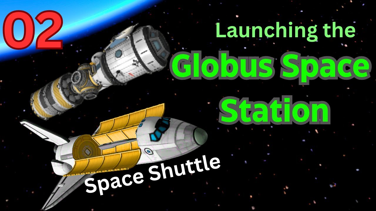 I built a space station with Space Shuttles in Kerbal Space Program ...