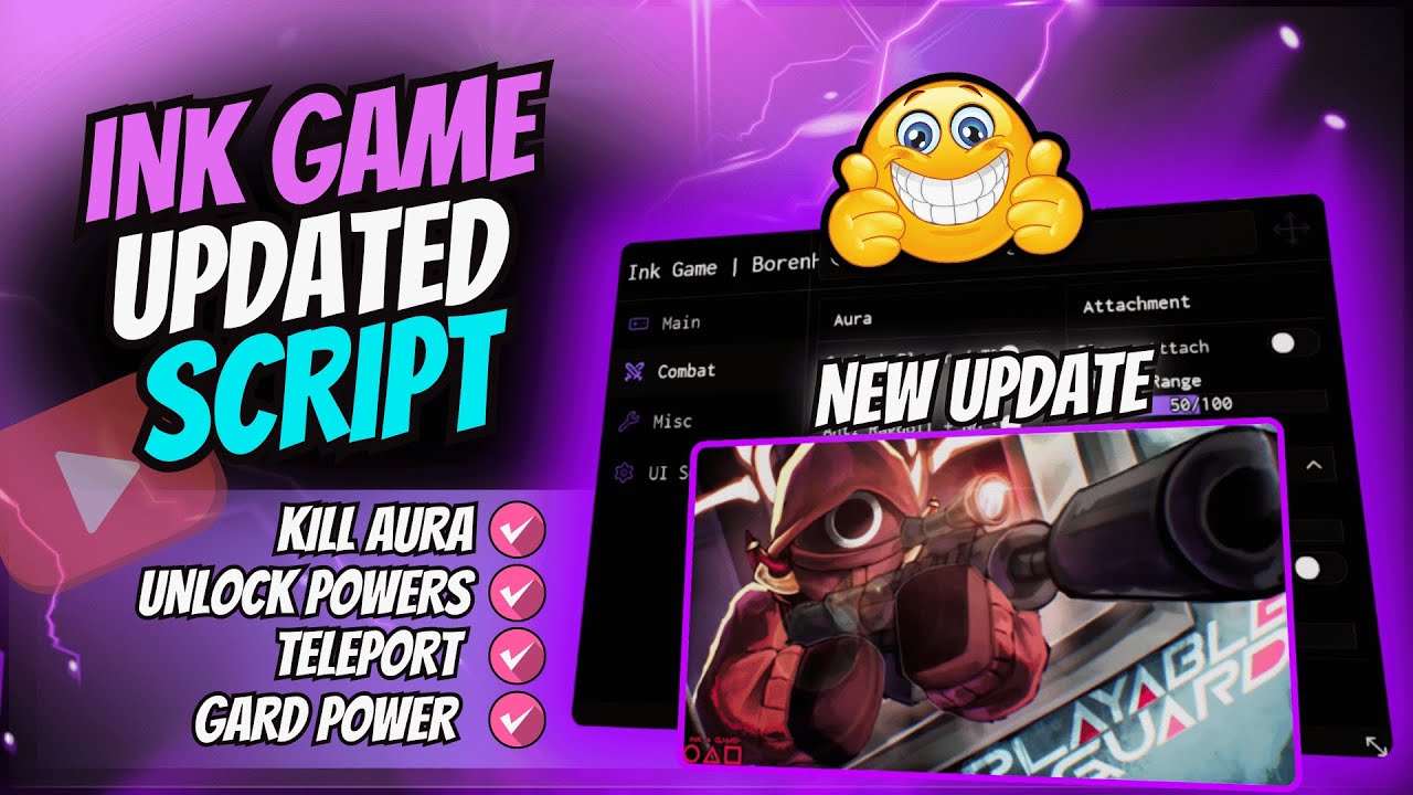 🎮 New Ink Game Script Keyless | Kill Aura, Unlock All Powers, Teleport ...