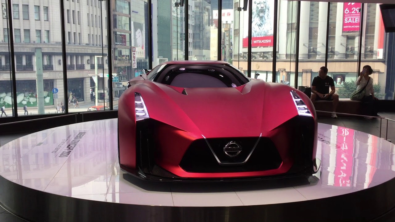 Cool Red Nisan Concept Car, Ginza Tokyo Japan - YouTube
