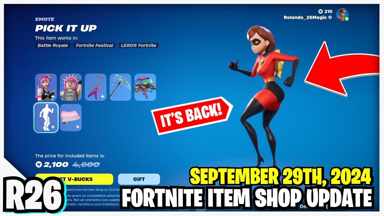 NEW Fortnite Item Shop *RARE* PICK IT UP EMOTE & ITALK’S LOCKER BUNDLE ...