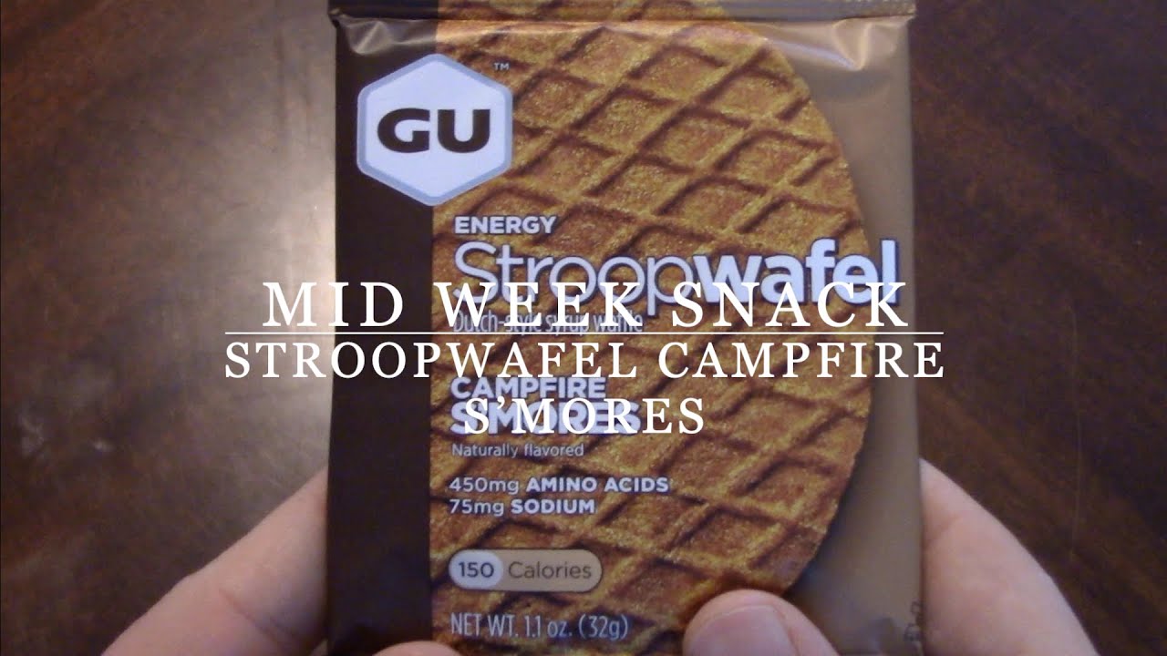Mid Week Snack GU Stroopwafel Campfire S'More - YouTube