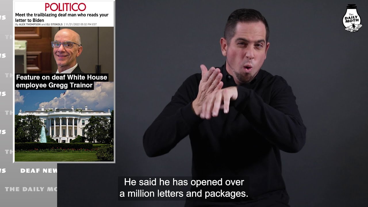 Feature on deaf White House employee Gregg Trainor - YouTube