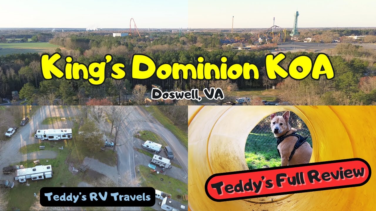 Camping at King's Dominion KOA: Take a Tour with Teddy! - YouTube