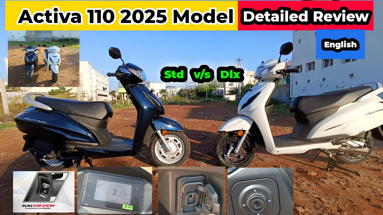 Honda Activa 110 Dlx vs STD Detailed Walk Around Comparison Review ...