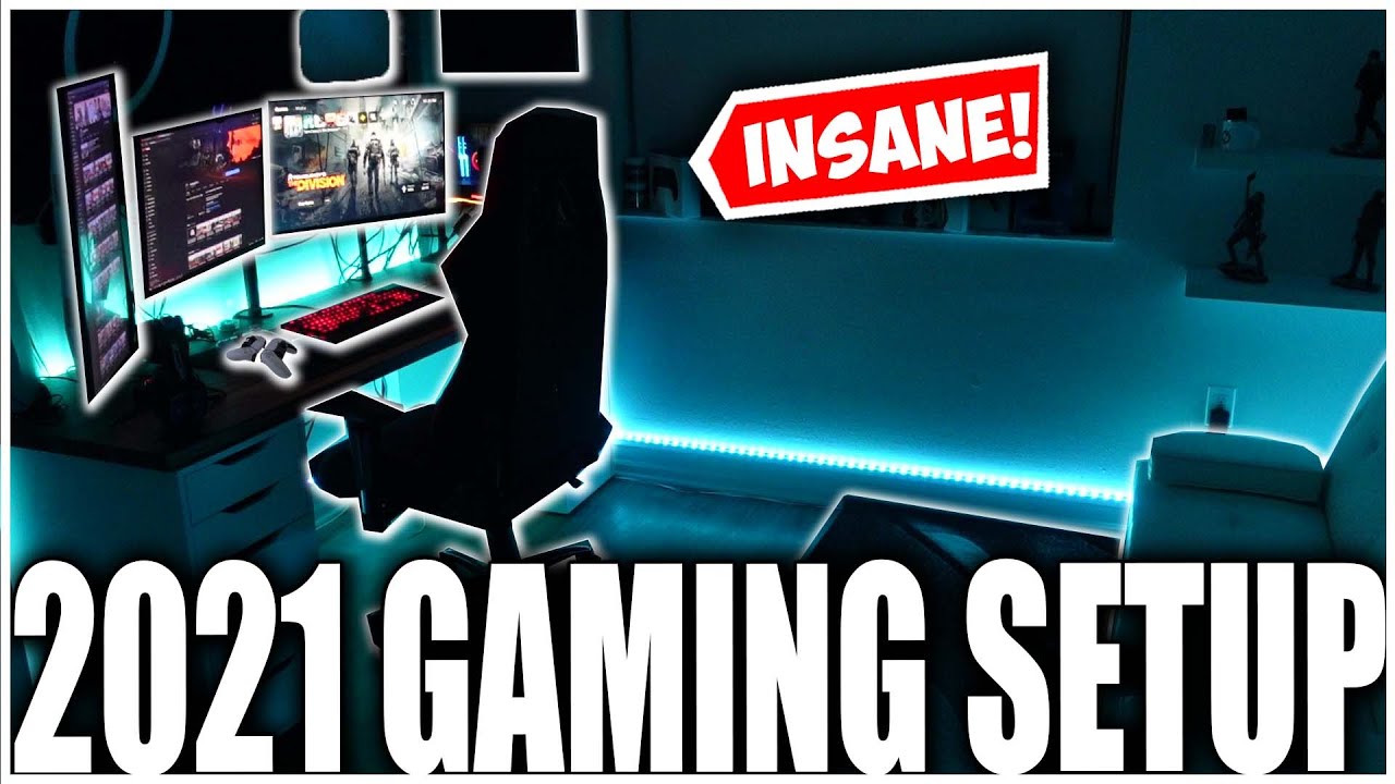 My 2021 ULTIMATE Gaming Setup & YouTube Game Room Tour! - YouTube