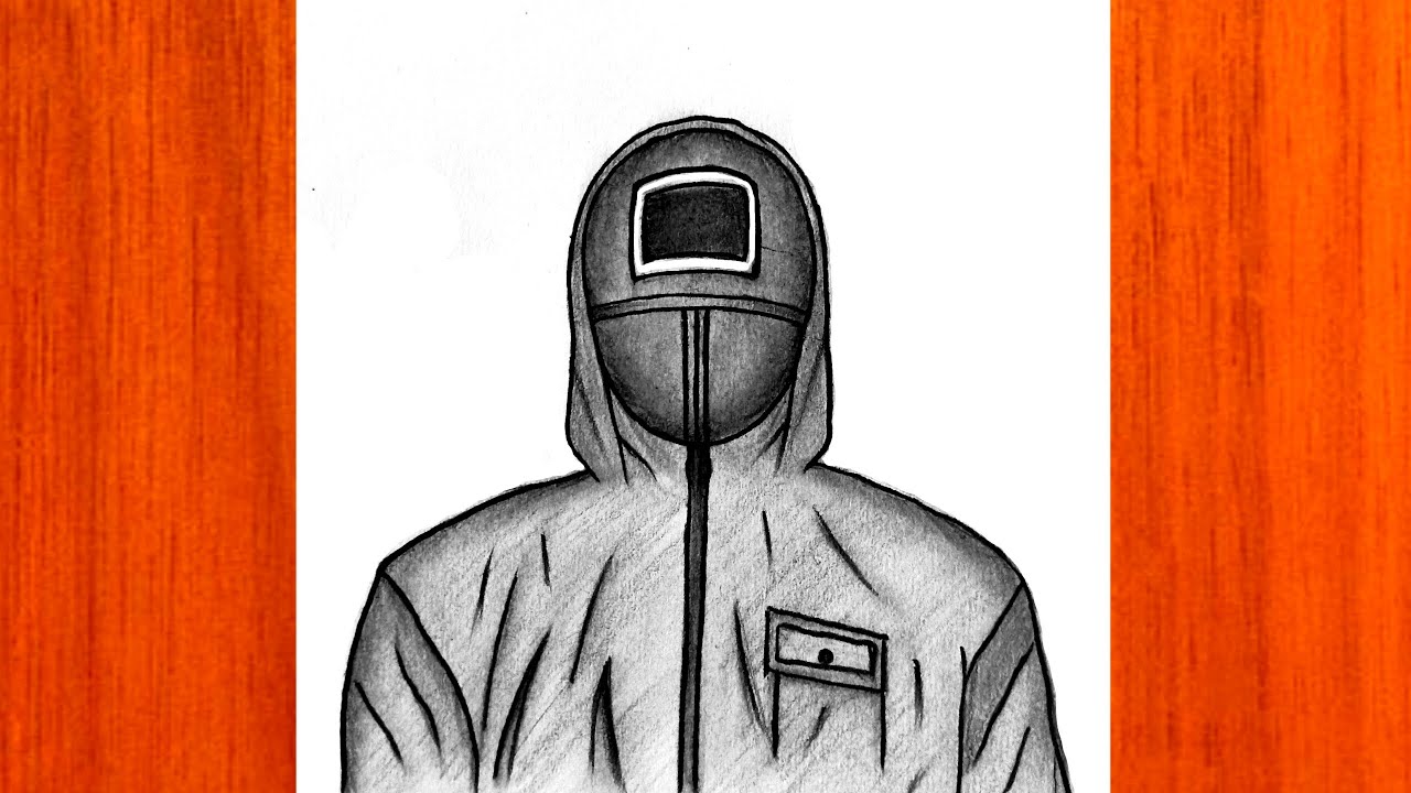 How to Draw Squid Game Guard || Squid Game Guard Drawing || Drawing ...