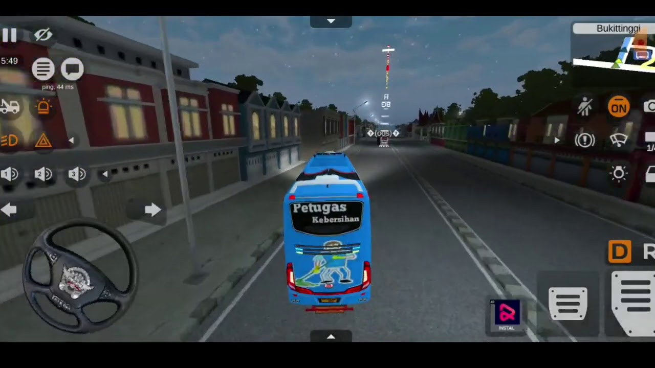 Jalan malam bus simulator.. - YouTube