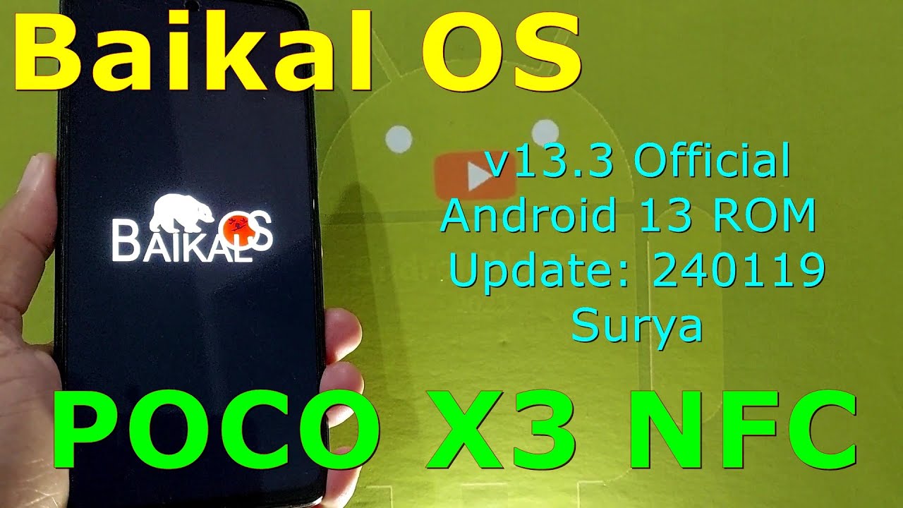 Baikal OS 13.3 Official for Poco X3 Android 13 ROM Update: 240119 - YouTube
