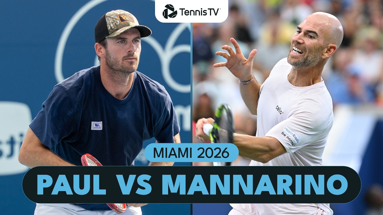 Tommy Paul Battles Adrian Mannarino For A Place In Round 3 | Miami 2026 ...