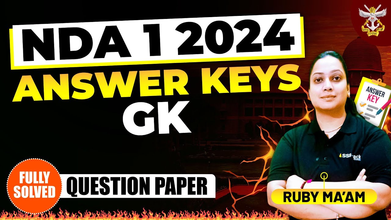 NDA 1 2024 GK Question Paper Answer Keys and Analysis - YouTube