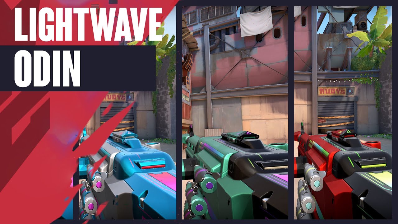 Lightwave Odin Skin Showcase - Valorant Battlepass Skins - YouTube