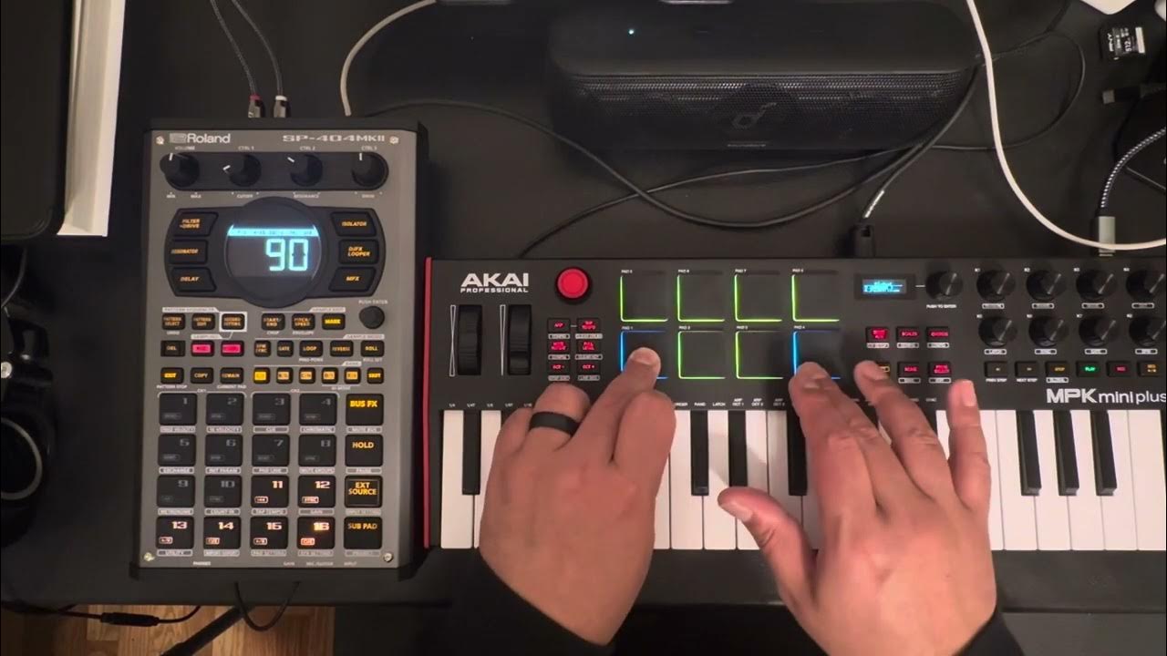 SP404 Mkii and the Akai Mpk Mini Plus and the NEW Feature Sound Generator - YouTube