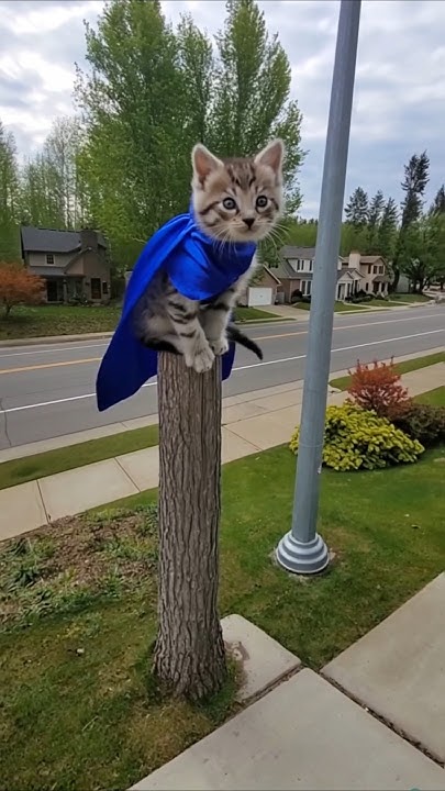 Captain Whiskerbolts Rules! Super Kitty! 😺😻 #shorts #cute #pets # ...