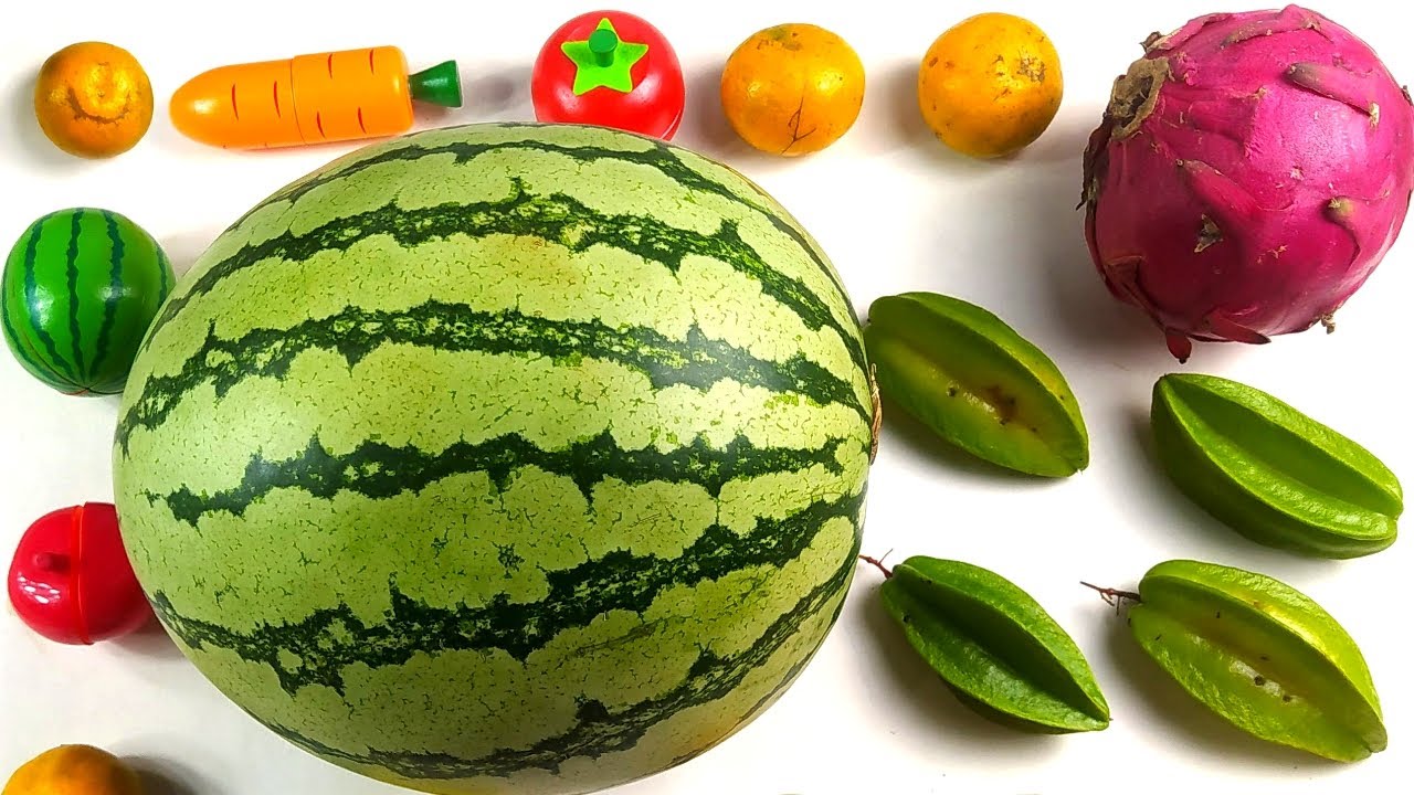 Oddly Satisfying Video | How to Cutting Real and Wooden Fruits - YouTube