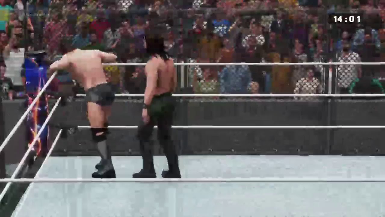 Seth Rollins Vs The Miz In A 2 Out Of 3 Falls Steel Cage Match For the ...