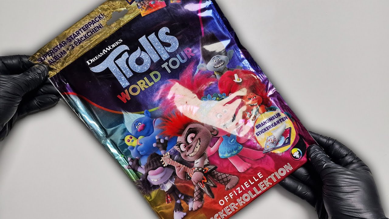 Topps Trolls World Tour Sticker Starter Pack - Unboxing - YouTube