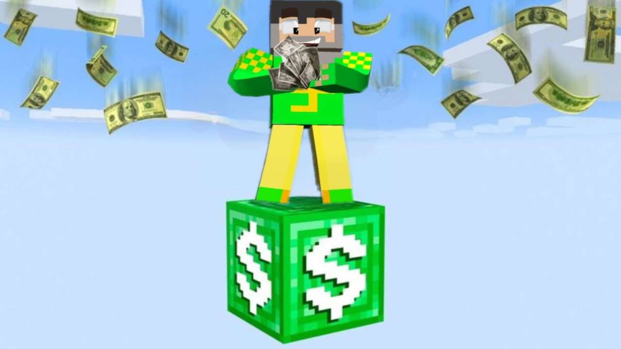 PLAYING MONEY BLOCK IN MINECRAFT 🤑 #minecraft #oneblock - YouTube