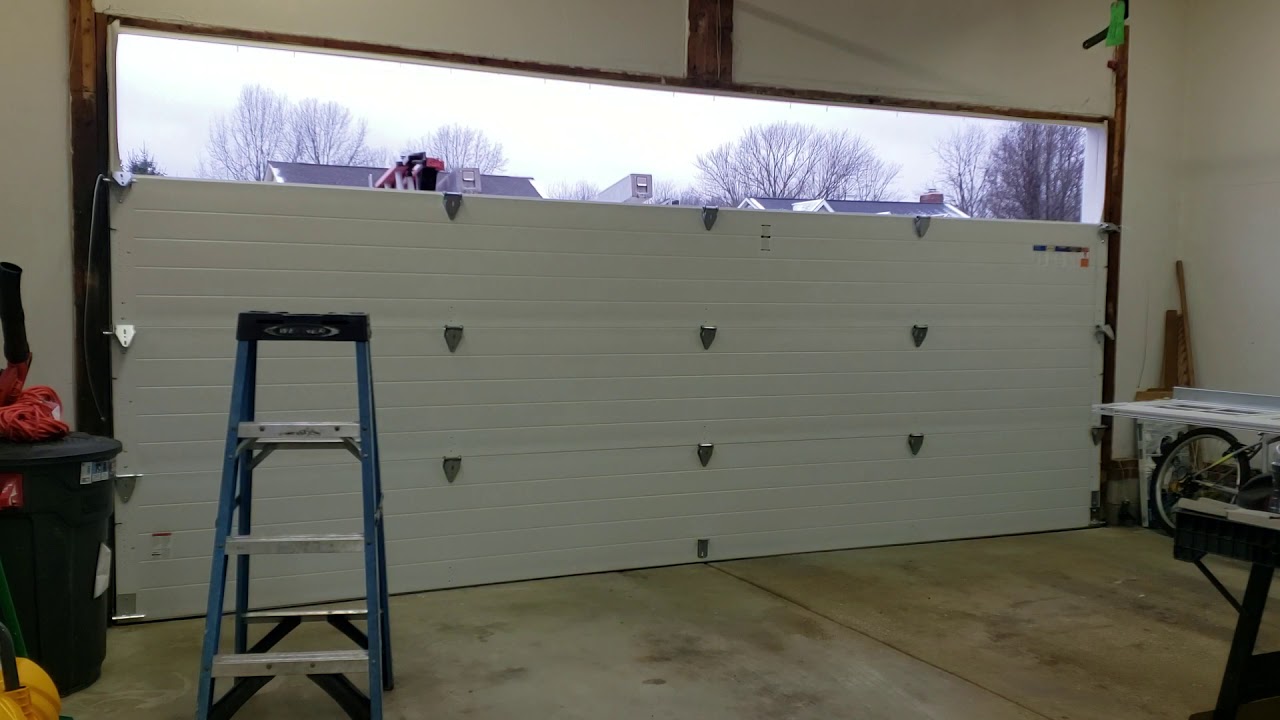 Garage door install. - YouTube