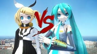 HATSUNE MIKU VS RINN VOCALOID BATTLE - YouTube