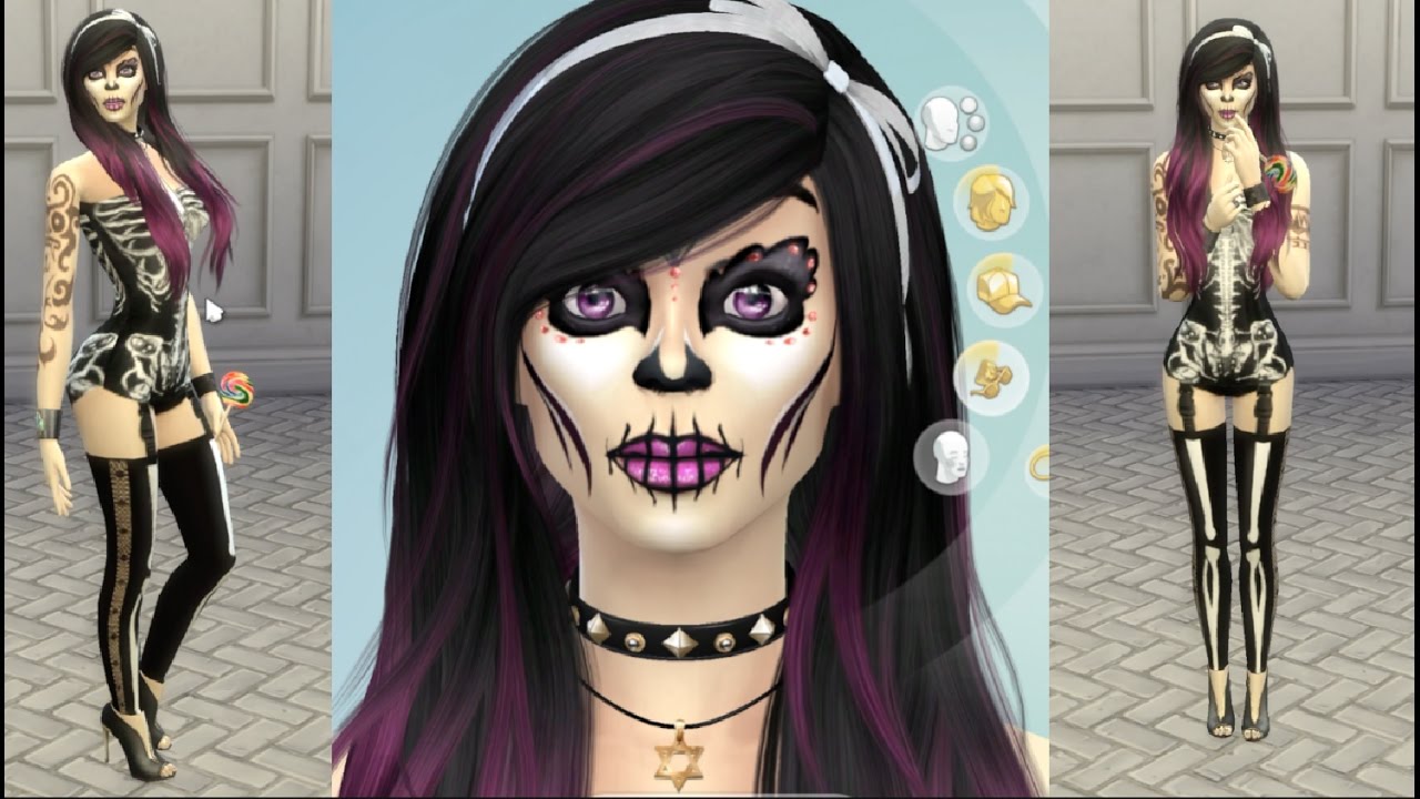 Day of the Dead: The Sims 4 Halloween Costume CAS Skeleton - YouTube