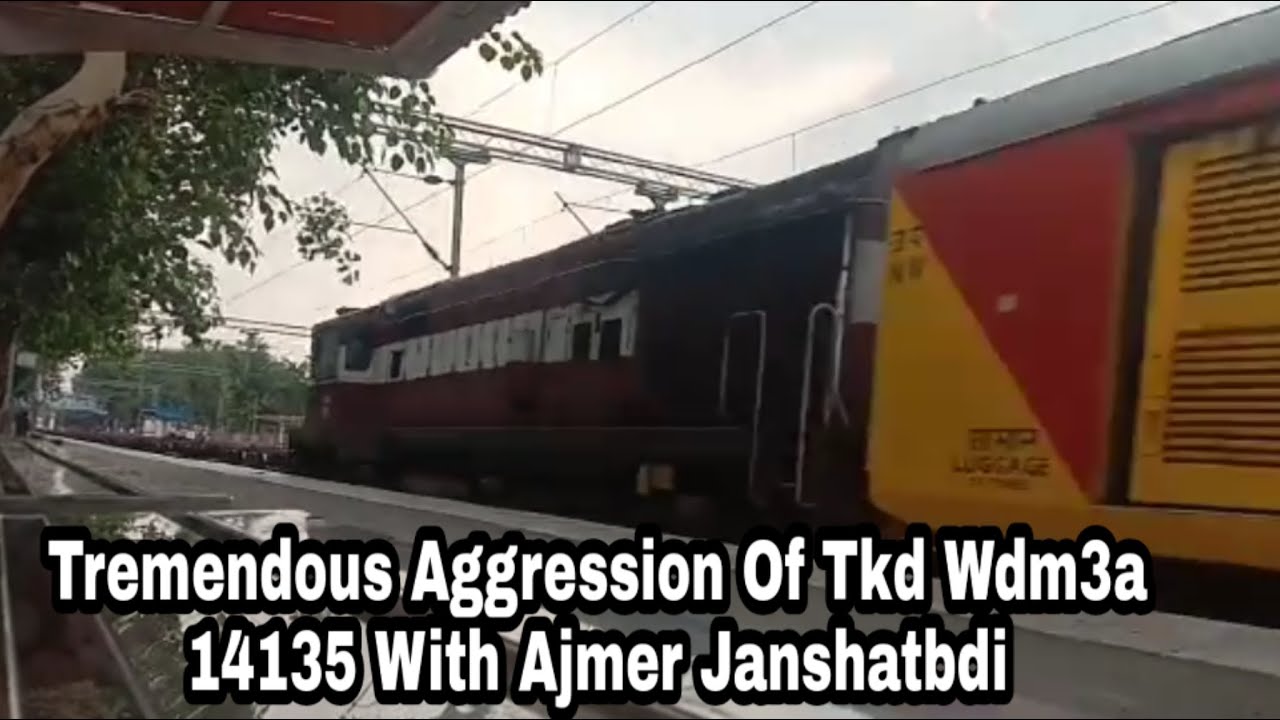 Unlock 1 Special Train Ajmer Janshatbdi Massive Speed With Tkd Wdm3a ...