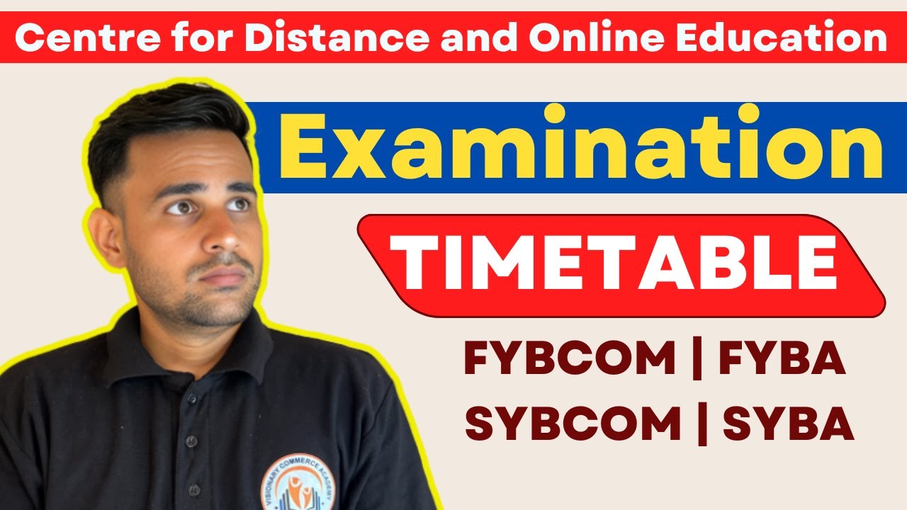 Examination Timetable 2024 | FYBCOM | FYBA | SYBCOM | SYBA - YouTube