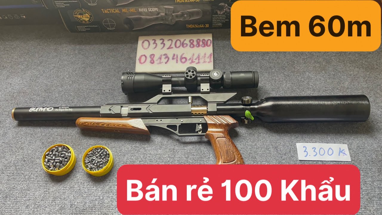 Súng Săn PCP 2023 Giá Rẻ | 3.300K Khẩu Súng PCP Mini Bem 50 60m Nắp c2 ...