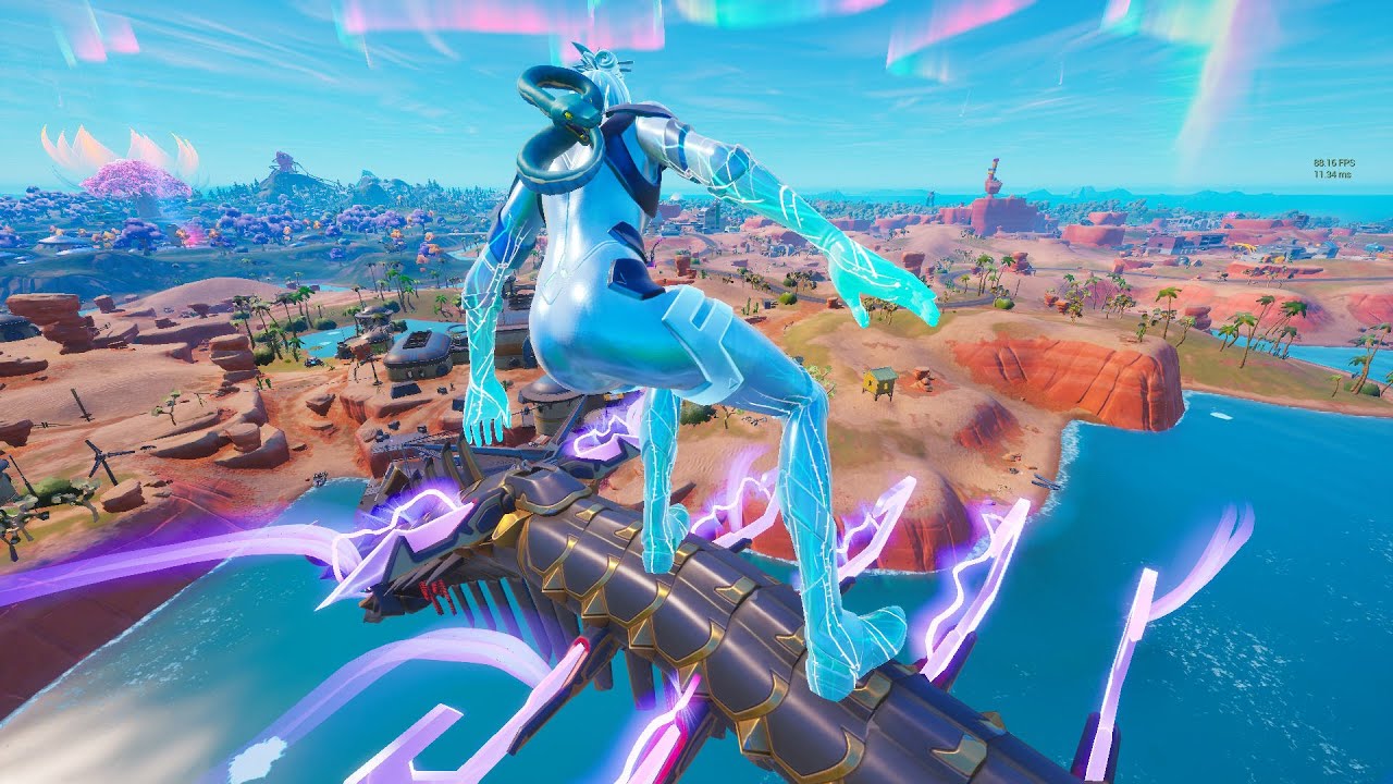 Fortnite Adira Skin gliding into action in BR - YouTube