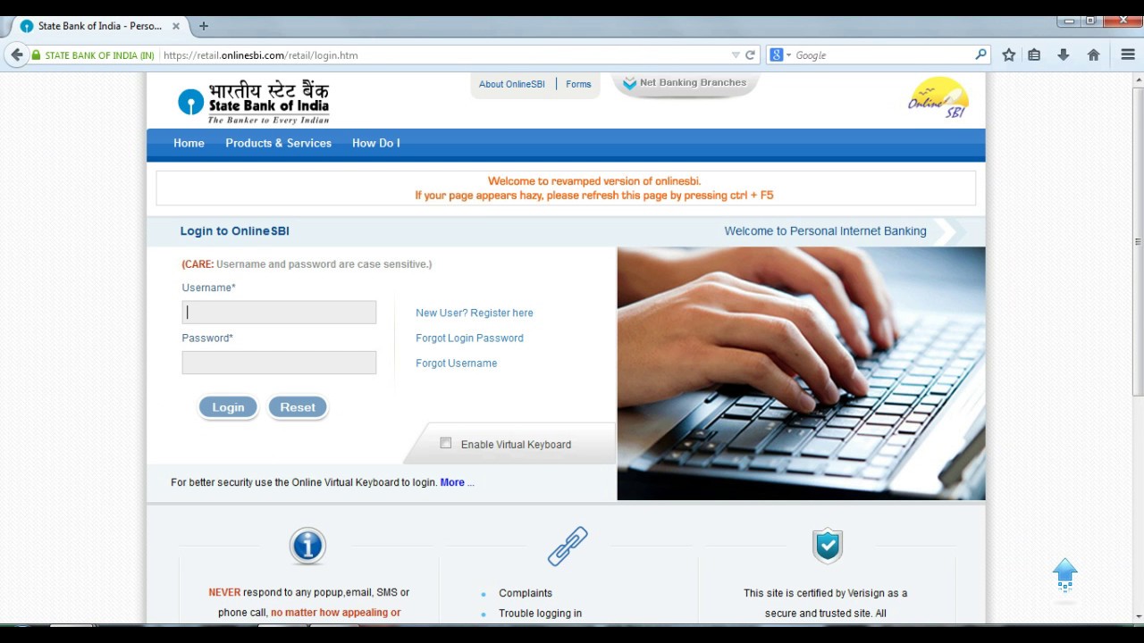How to find SBI Internet Banking login page to your home computer ...