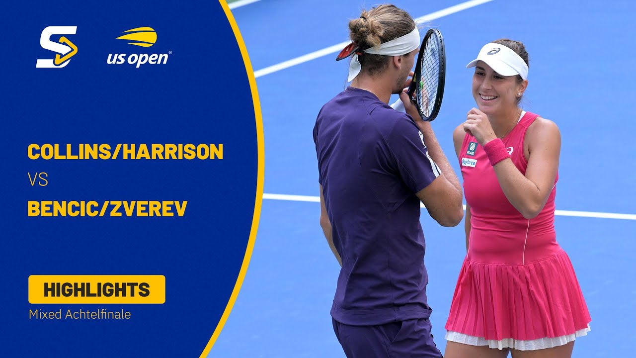 Harrison/Collins - Zverev/Bencic | Highlights | Mixed Achtelfinale - US ...