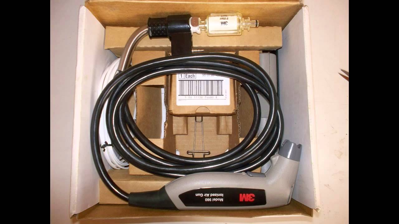 3M 980 IONIZED AIR GUN 120V - YouTube