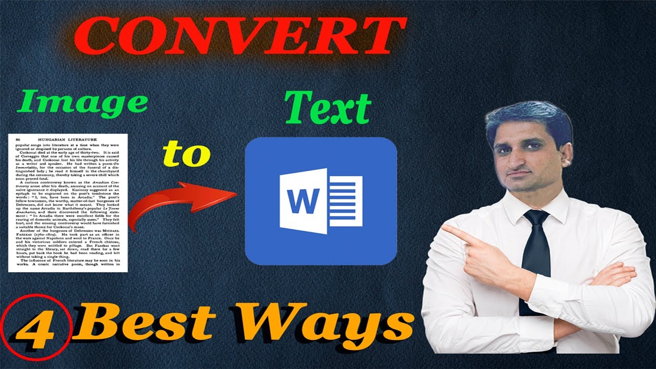How to convert image to text in MS Word | Image to Text Converter ...